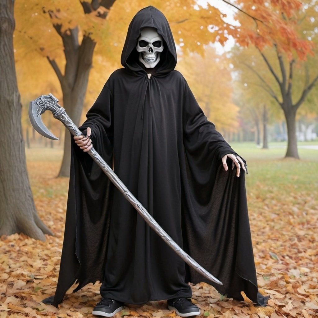 Custom Grim Reaper Costume for Kids Perfect for Halloween and Parties ...