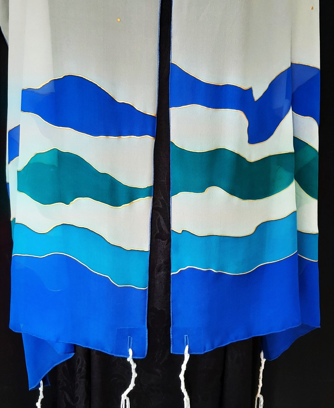 TALLIT -traditional Modern Design -new Colors - Hand Painted- Women ...