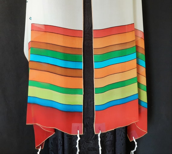 Tallit joseph's Coat Traditional Design Prayer Showl. | Etsy