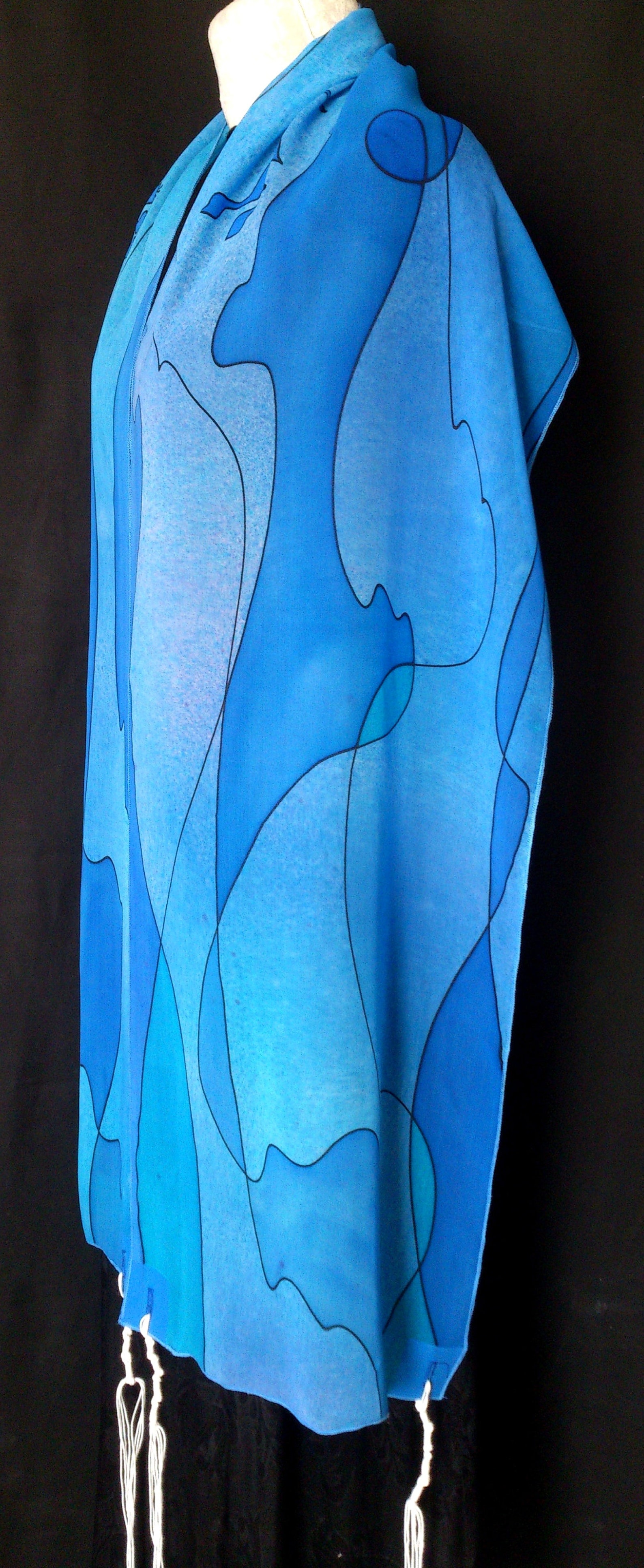 TALLIT Modern Design Hand Painting for Women & Girls Bat Mitzvah and ...