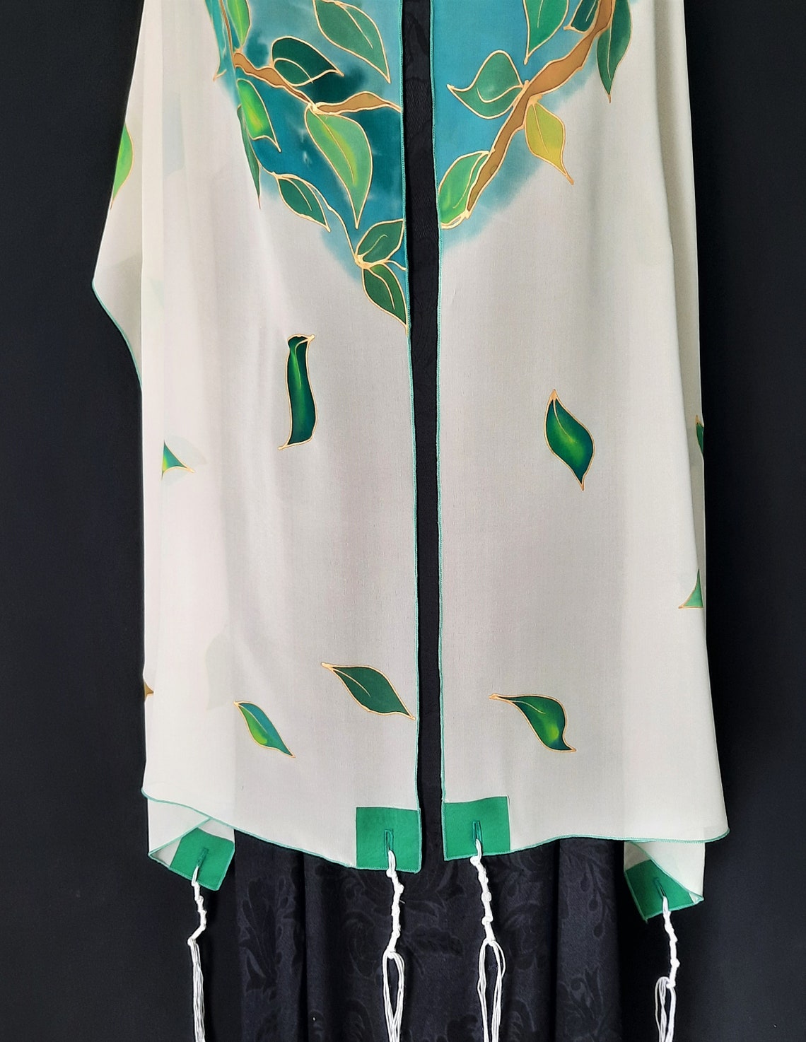 Tallit tree of Life Women's Prayer Shawl, Original Hand Painted Silk ...