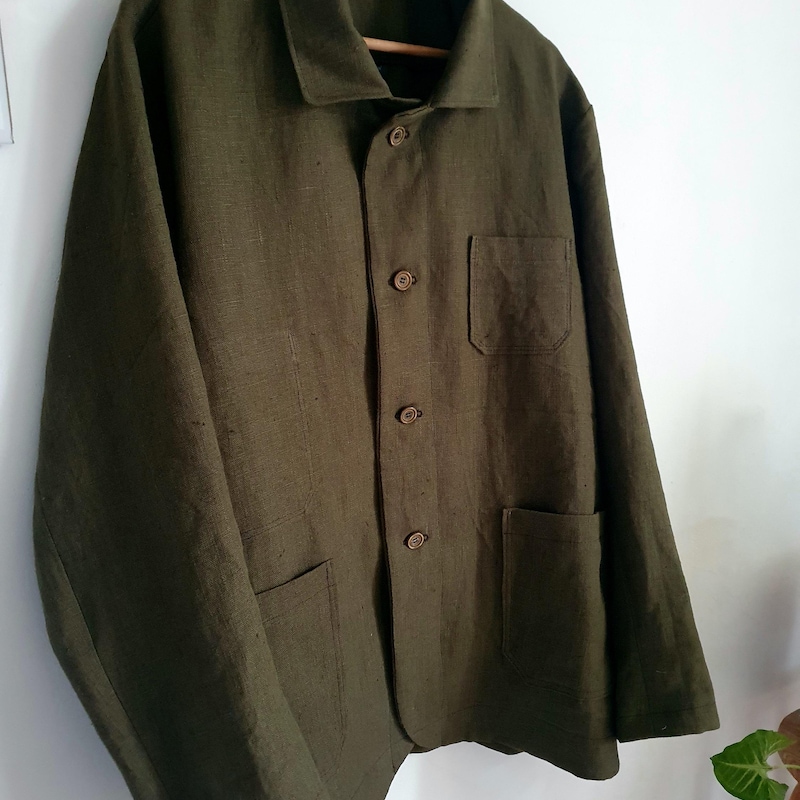 Linen chore jacket herren - Etsy.de