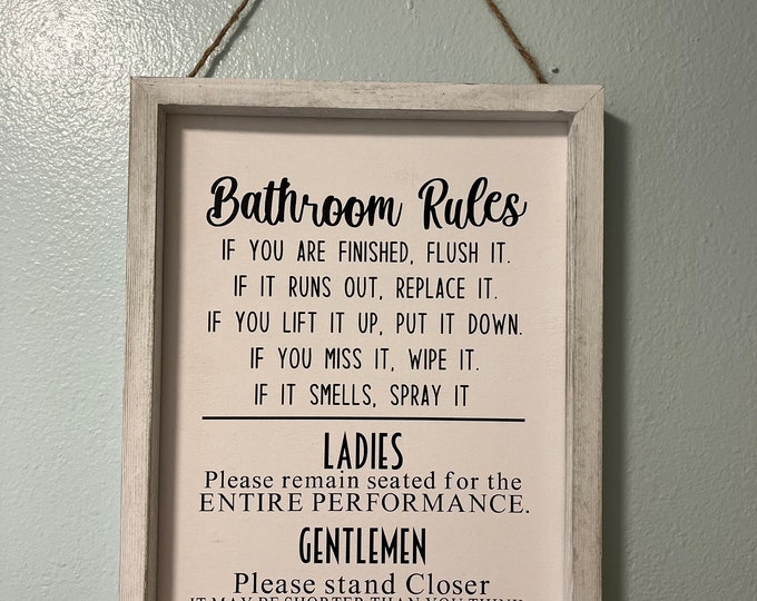 Bathroom Fun Sign Bathroom Door Sign Restroom Sign Decal - Etsy