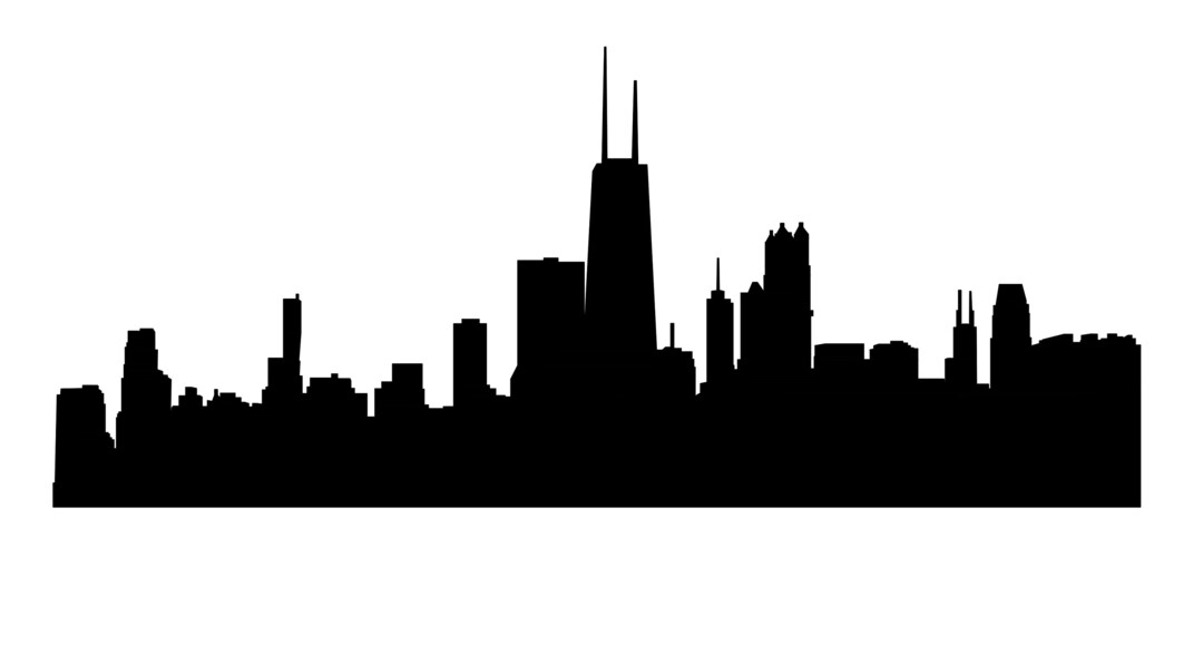 Chicago Skyline Silhouette Vector File - Etsy
