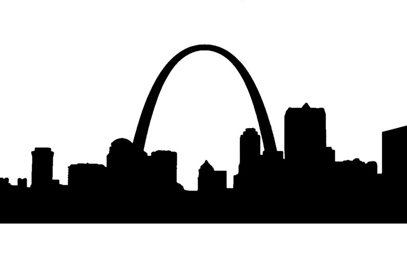 St. Louis Skyline Silhouette Vector File - Etsy