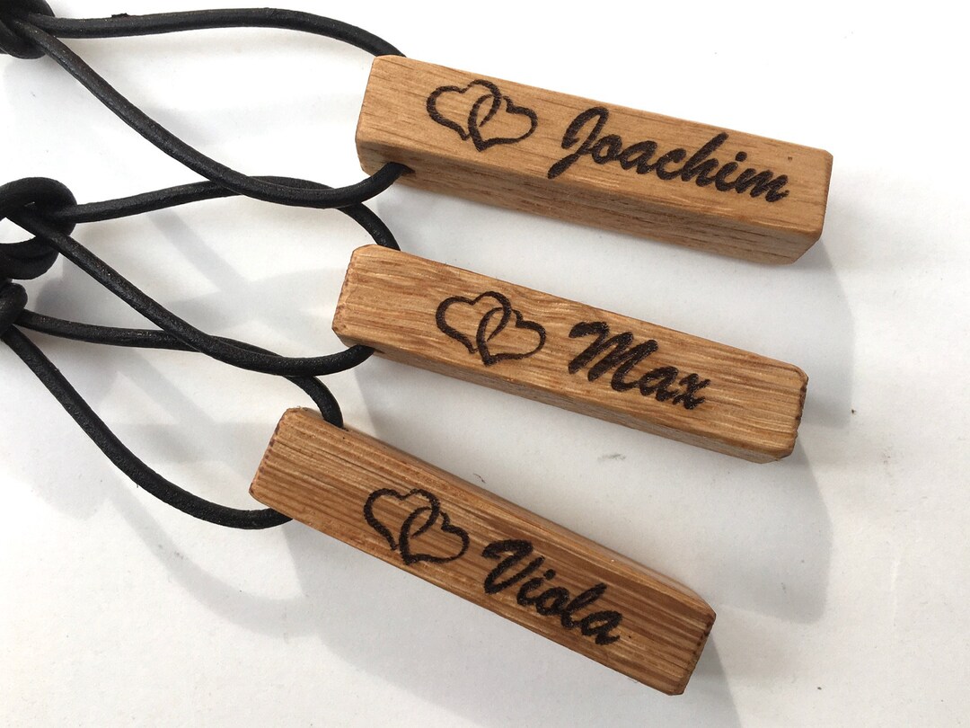 Wooden (oak) Key Ring With Engraving - Etsy
