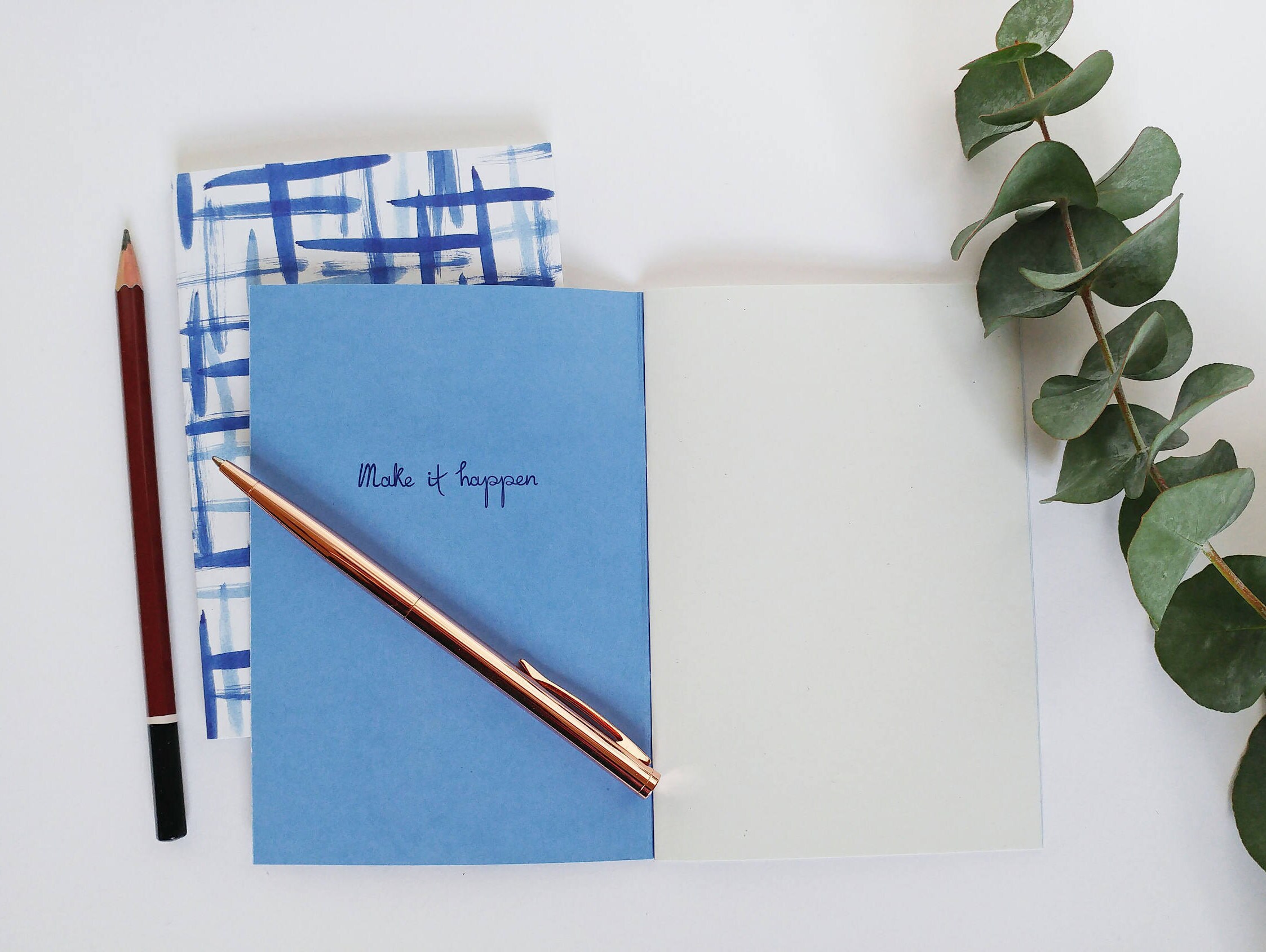 Set of 3 Notebooks 3 X A6 Notebooks Blue & White Notebooks | Etsy