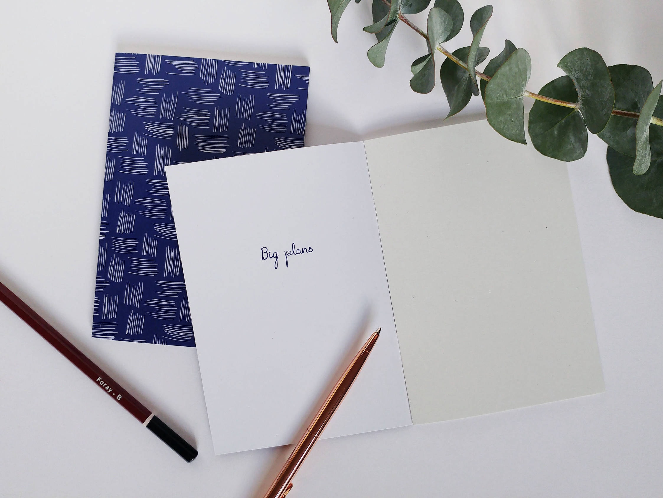 Set of 3 Notebooks 3 X A6 Notebooks Blue & White Notebooks | Etsy