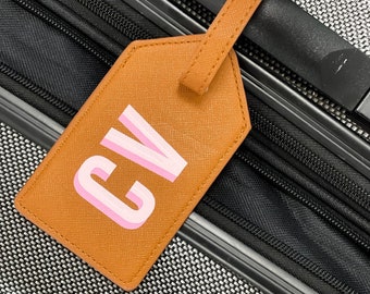 Monogram Luggage Tag - Etsy