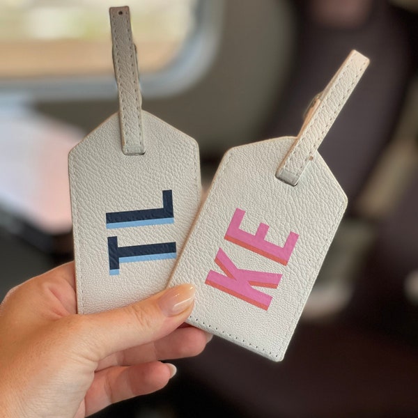 Monogram Luggage Tag - Etsy