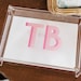 Monogrammed Acrylic Catchall Box // Personalized Storage Box, Keepsake ...