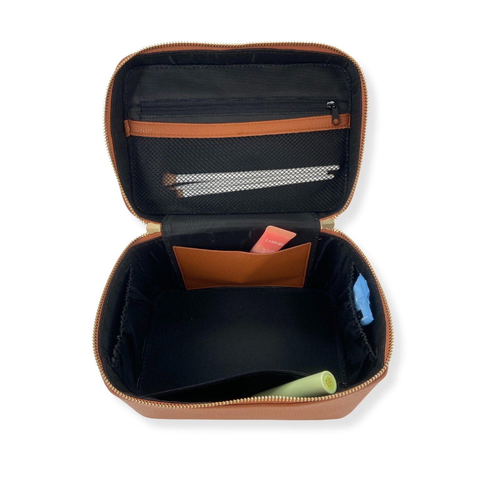 Striped Monogram Leather Train Case - Etsy