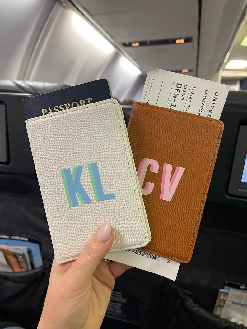 Shadow Monogram Passport Holder - Etsy