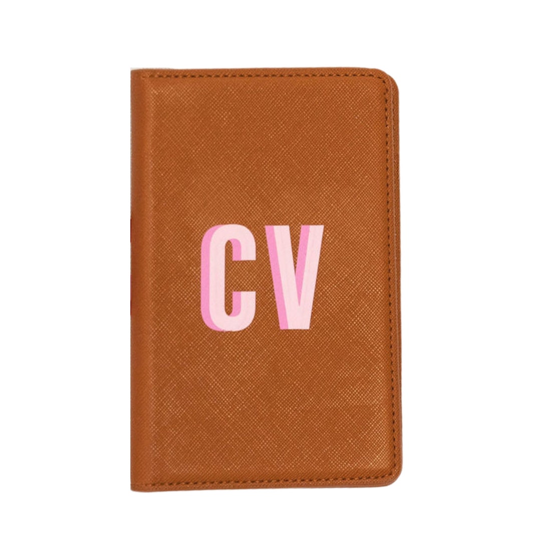 Shadow Monogram Passport Holder // Monogrammed Passport Cover ...