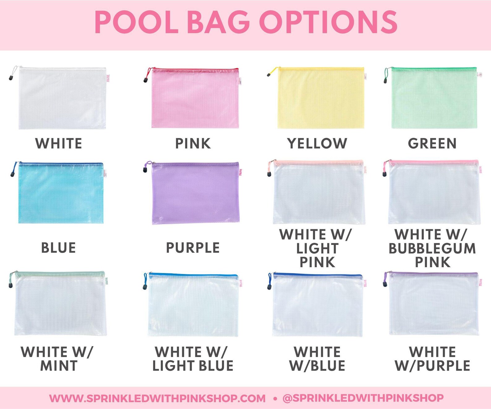 Shadow Monogram Pool Bag // Personalized Bridesmaid Beach Pouch, Custom ...