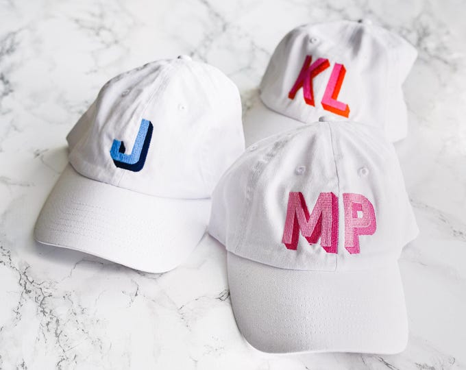 Ladies Monogrammed Baseball Cap Running Stitch Baseball Cap ...