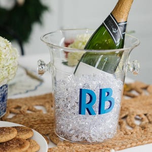 Custom Shadow Monogram Ice Bucket - Housewarming Present, Wedding Gift ...