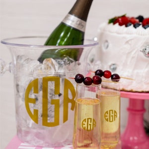 Monogrammed Ice Bucket Bachelorette // Wedding // Party // Pool - Etsy