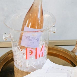 Custom Shadow Monogram Ice Bucket - Housewarming Present, Wedding Gift ...