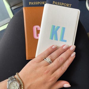 Shadow Monogram Passport Holder // Monogrammed Passport Cover ...