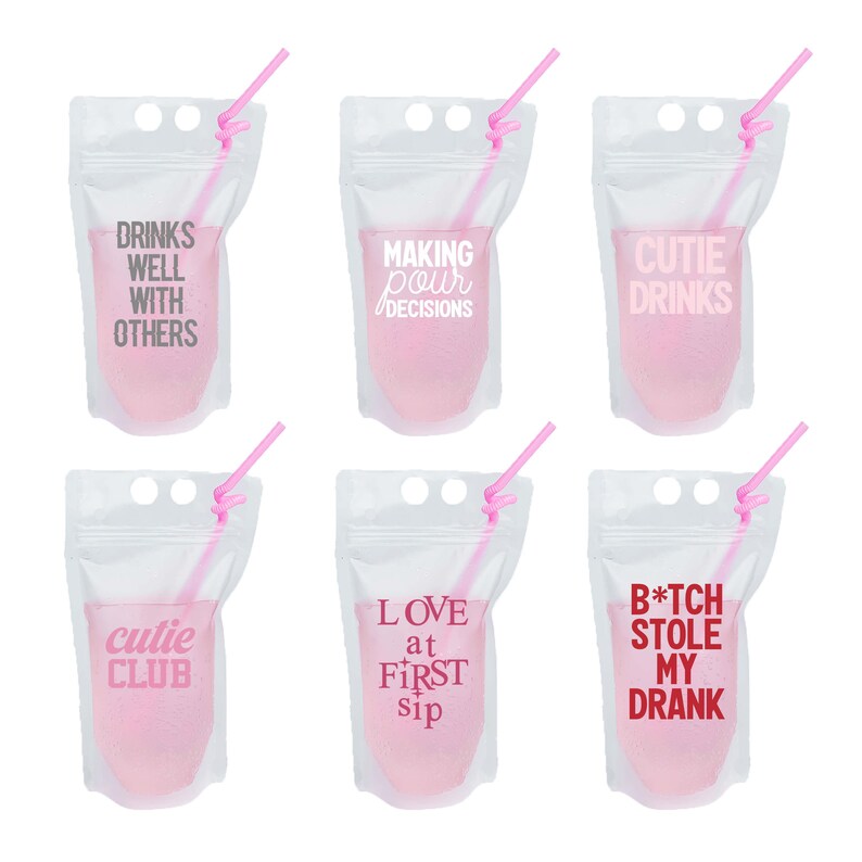 Cutie Drinks X SWP Party Pouch-set of 6 - Etsy