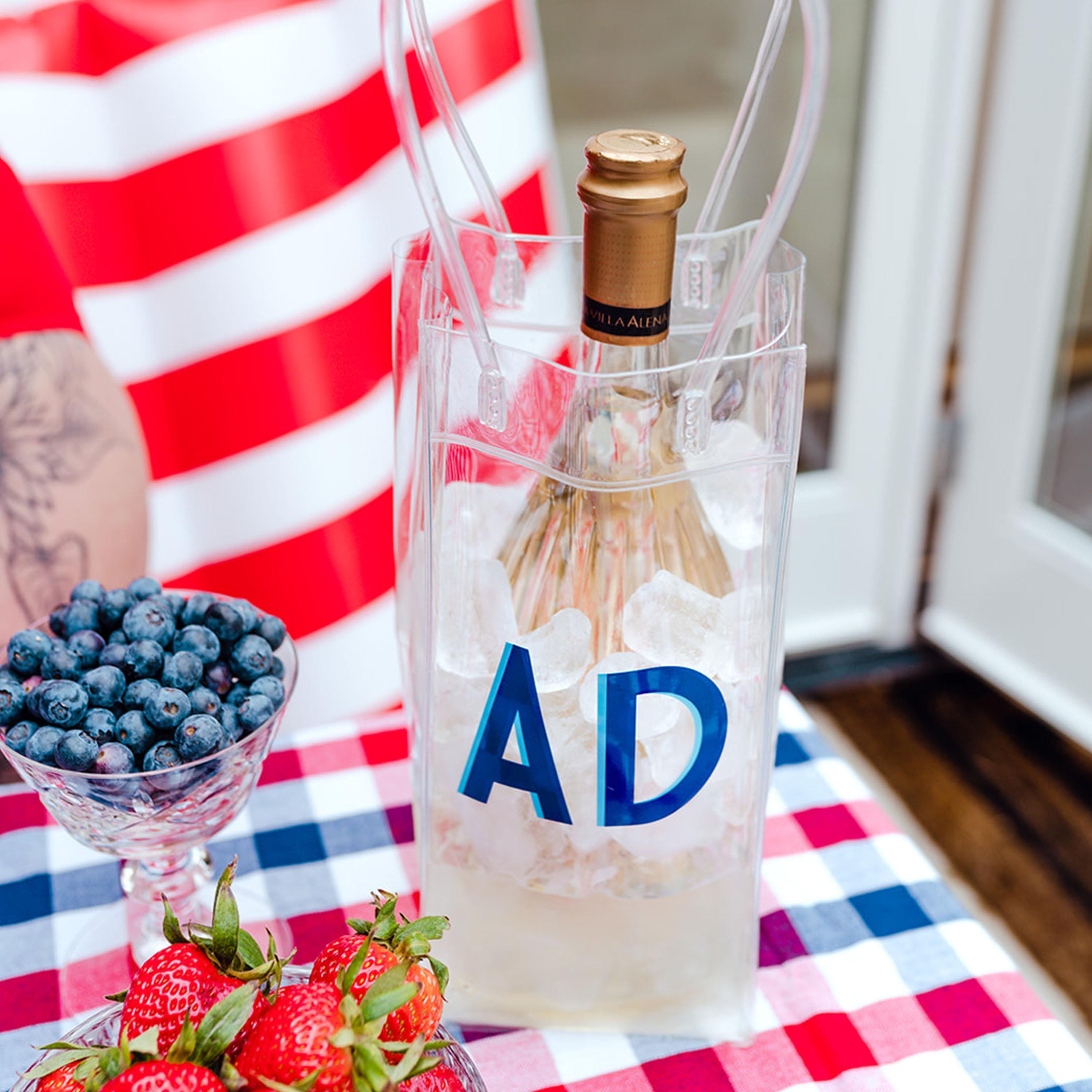Shadow Monogram Wine Bag // Personalized Wine Carrier, Wine Tote ...