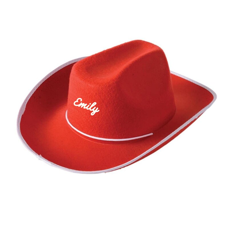 Custom Red Cowboy Hat // Bachelorette Trip Honeymoon Beach - Etsy Sweden