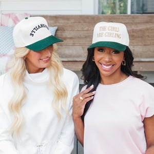 Custom Embroidered Vintage Trucker Hat // Two Tone Trucker Hat, Custom ...