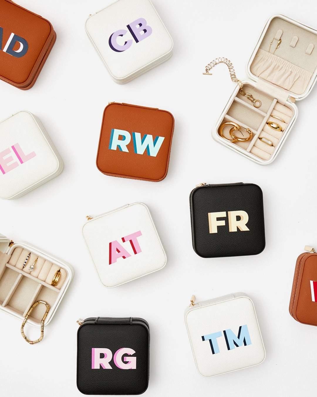 Shadow Monogram Travel Jewelry Case - Etsy