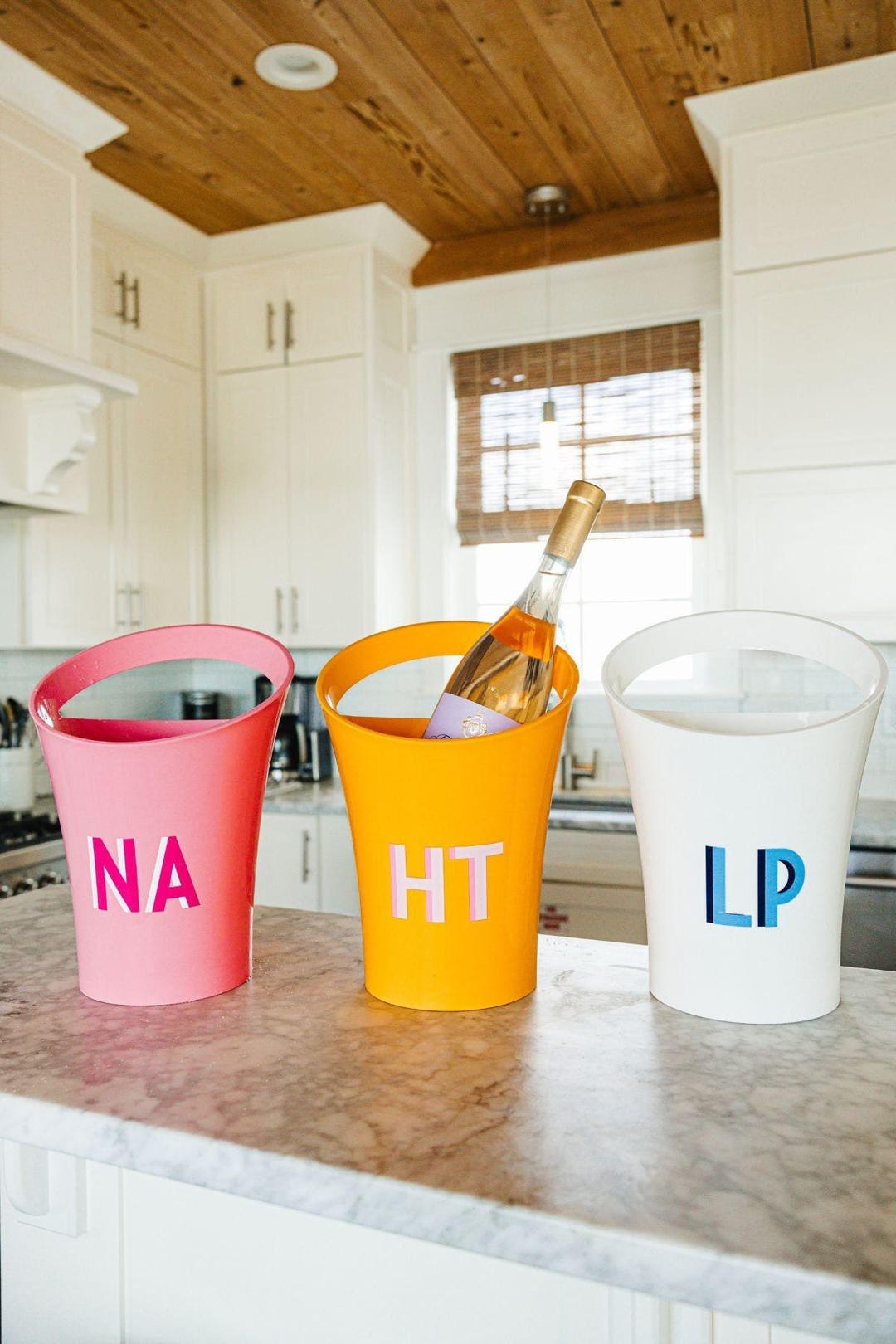 Monogrammed Solid Ice Bucket // Acrylic Ice Bucket, Bar Accessories ...