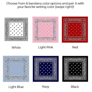 Monogram Bandana, Custom Initials - Etsy