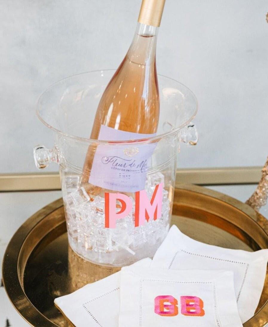 Custom Shadow Monogram Ice Bucket - Housewarming Present // Wedding ...