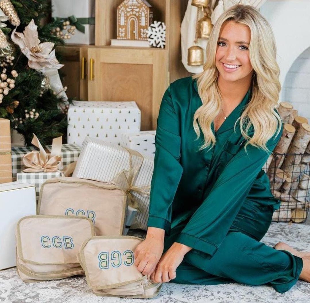 Embroidered Nylon Packing Cubes set of 3 - Etsy