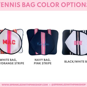 Striped Monogram Tennis Bag // Personalized Tennis Gift Monogram Sports ...