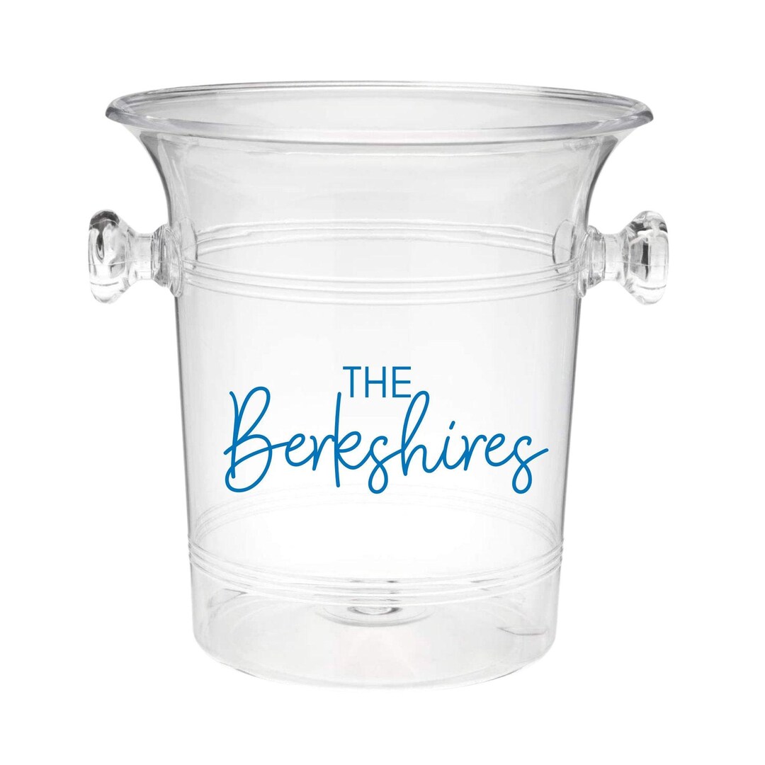 Custom Last Name Monogram Ice Bucket - Gifts for Wedding, Personalized ...