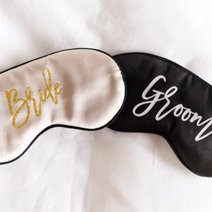 Bride & Groom Sleep Mask // Wedding // Honeymoon - Etsy