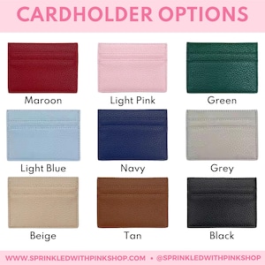 Personalized Leather Cardholder // Pebbled Leather Credit Card Holder ...
