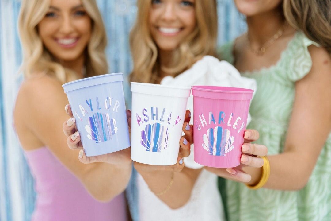 Custom Seashell Stadium Cup - Etsy
