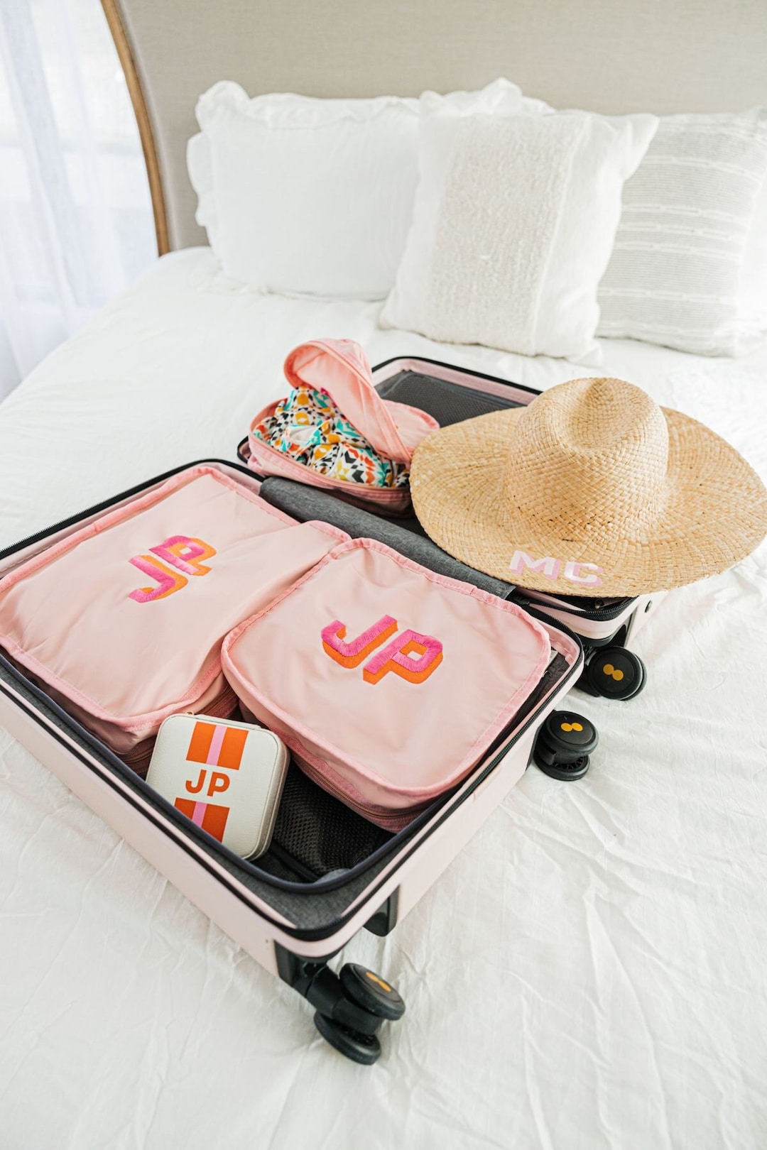 Embroidered Nylon Packing Cubes set of 3 - Etsy