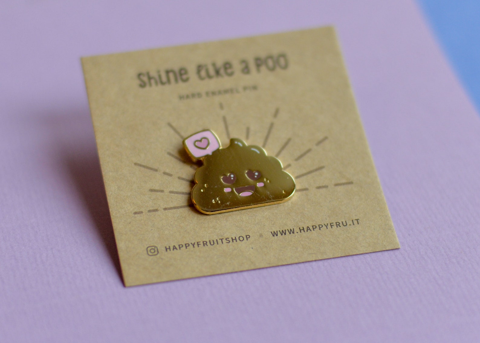 Golden Poop Hard Enamel Pin tiny enamel pin for poo lovers | Etsy
