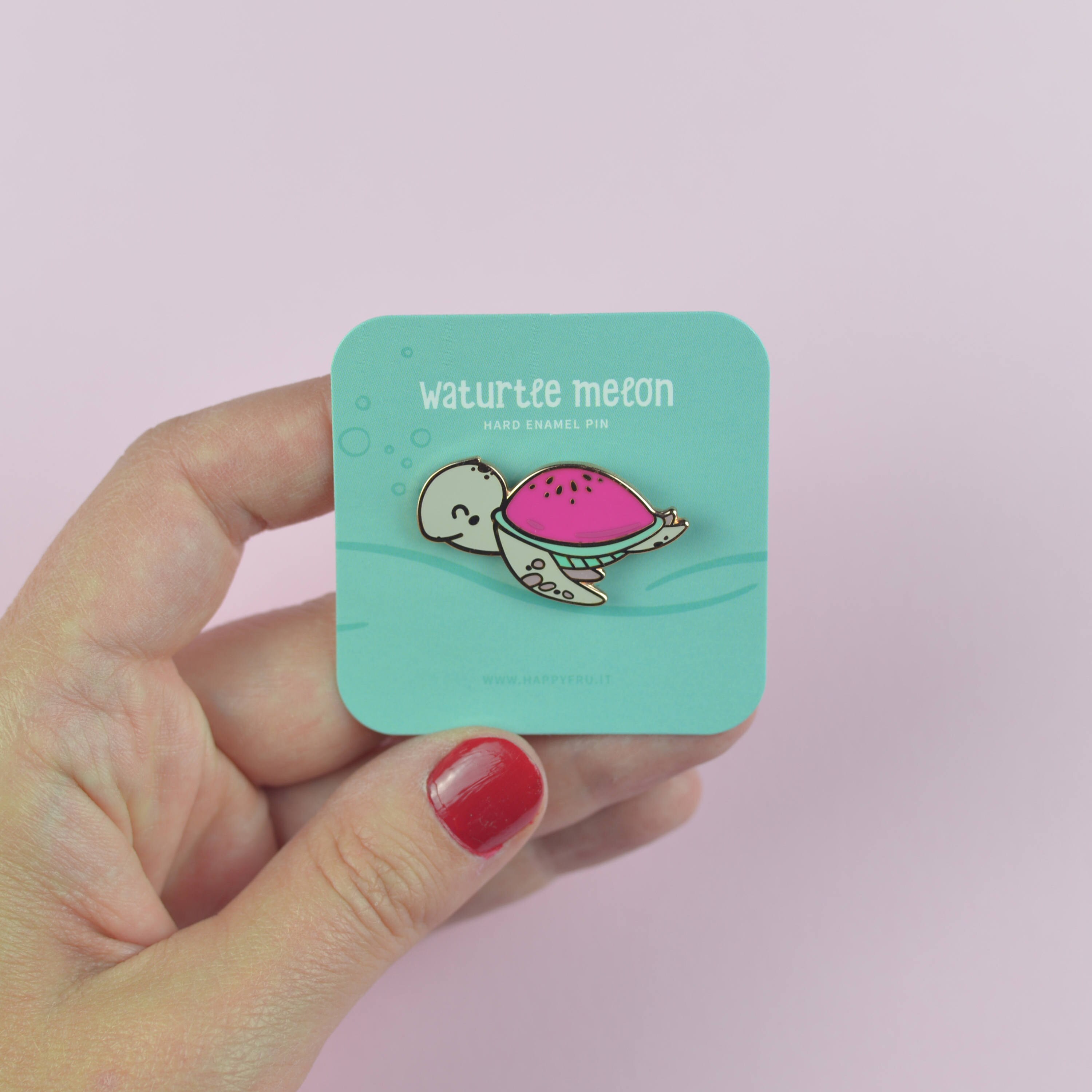 Watermelon Turtle Hard Enamel Pin Tiny Enamel Pin Badge for - Etsy