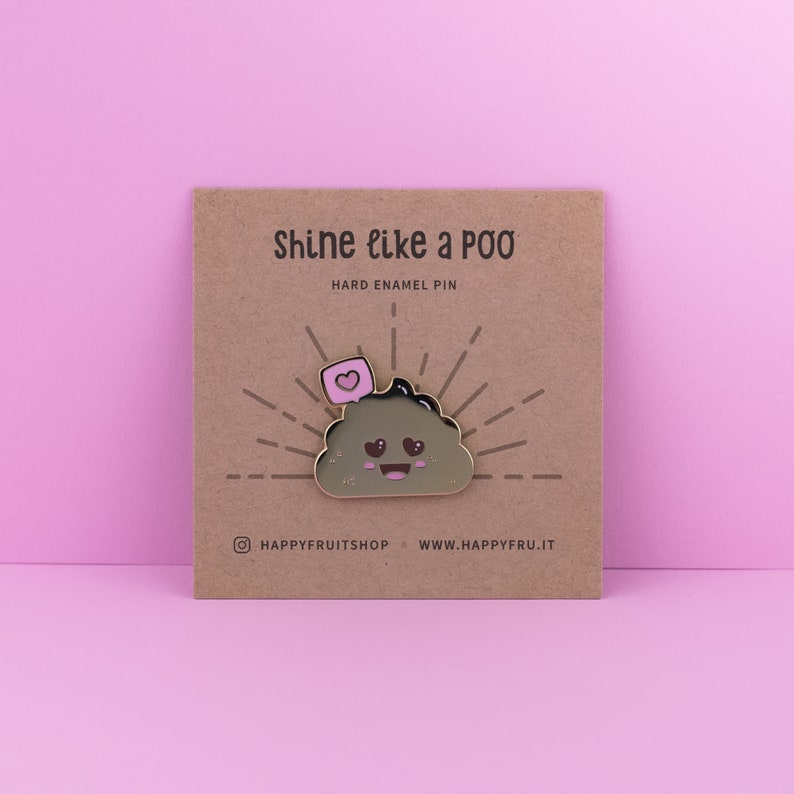 Golden Poop Hard Enamel Pin tiny enamel pin for poo lovers | Etsy