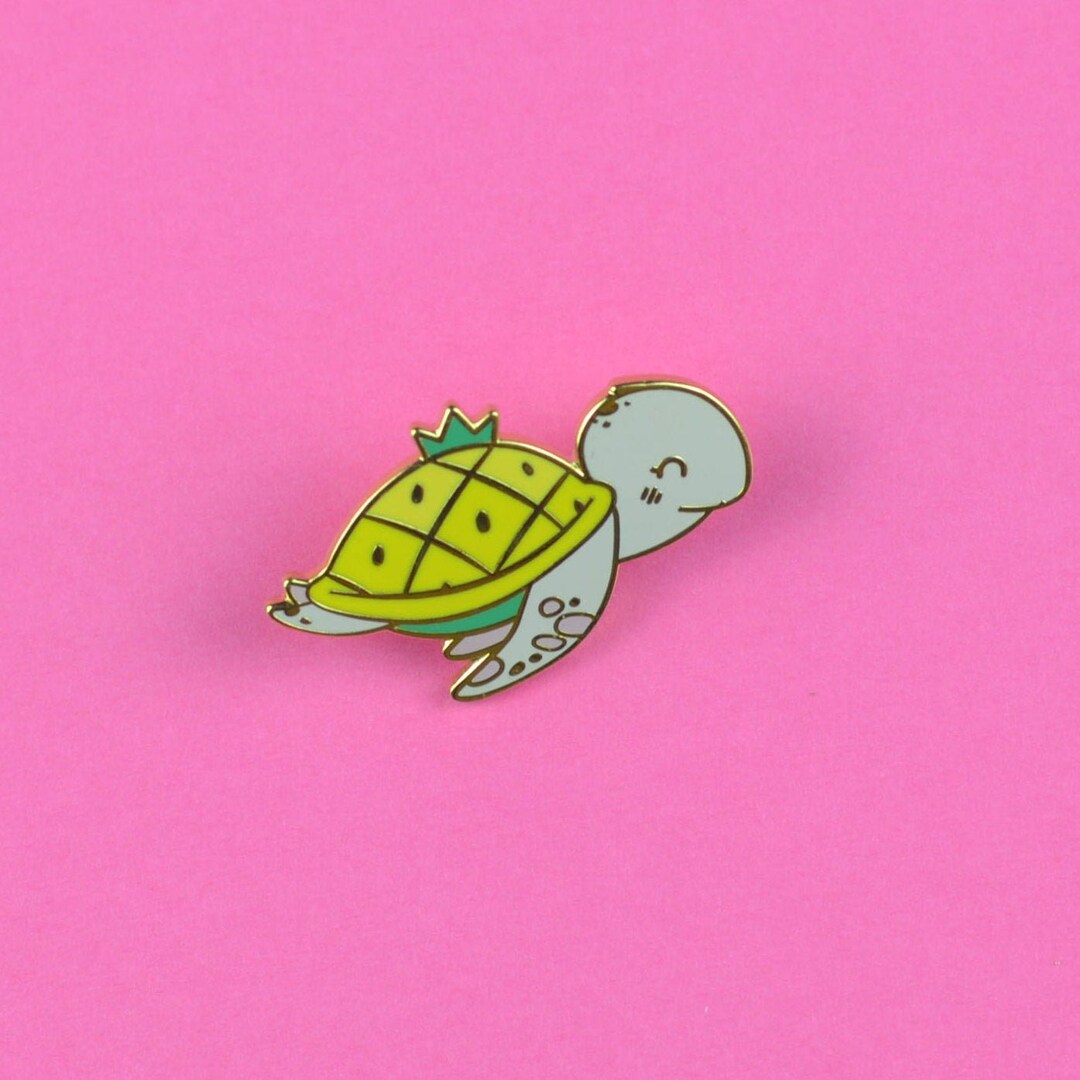 Pineapple Turtle Hard Enamel Pin Cute Enamel Pin for Sea - Etsy