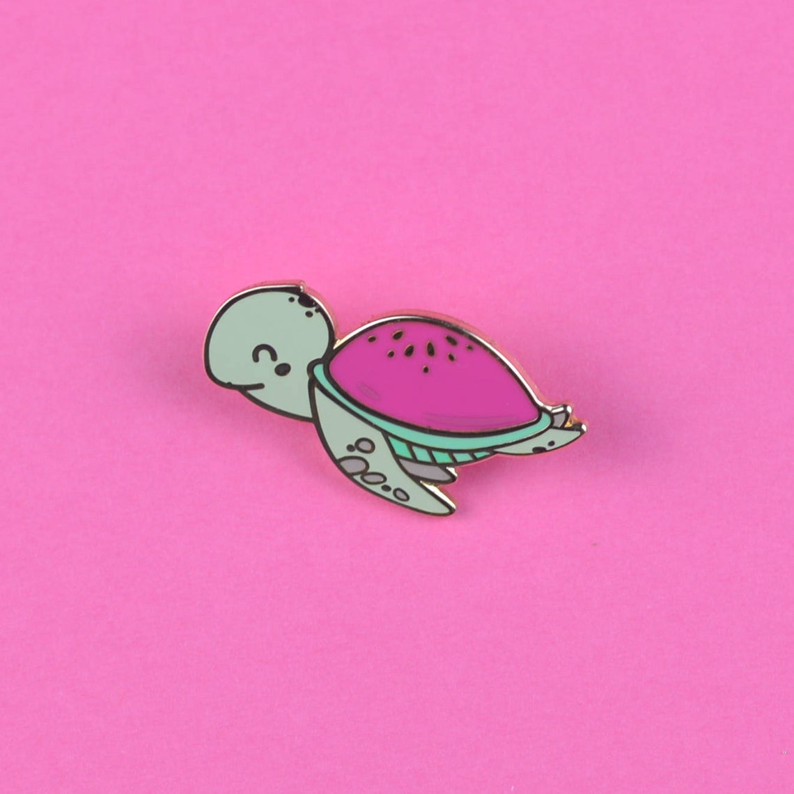 Watermelon Turtle Hard Enamel Pin Tiny Enamel Pin Badge for - Etsy
