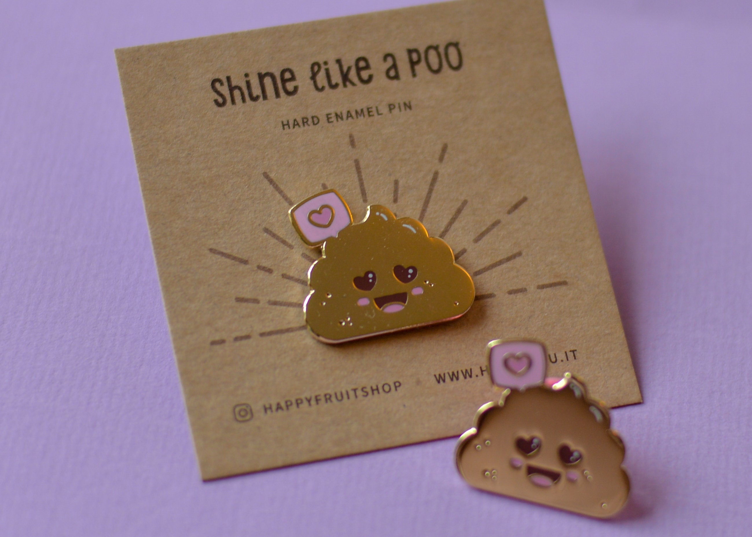 Golden Poop Hard Enamel Pin tiny enamel pin for poo lovers | Etsy