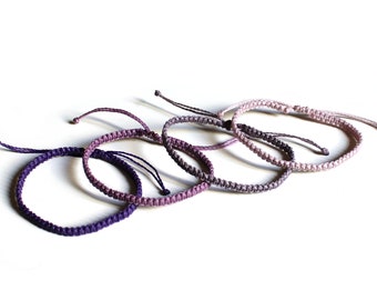 Purple String Bracelet | Etsy