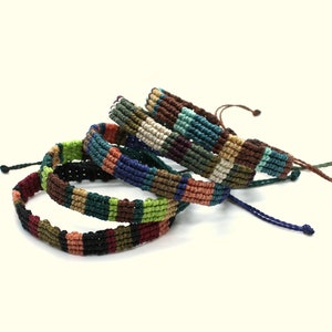 Indie Macrame Bracelet for Men, Adjustable Knotted Bracelet, Ethnic ...