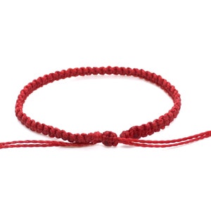Red String Bracelet Woven, Red Kabbalah Bracelet for Protection, Red ...