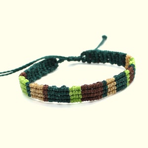 Indie Macrame Bracelet for Men, Adjustable Knotted Bracelet, Ethnic ...