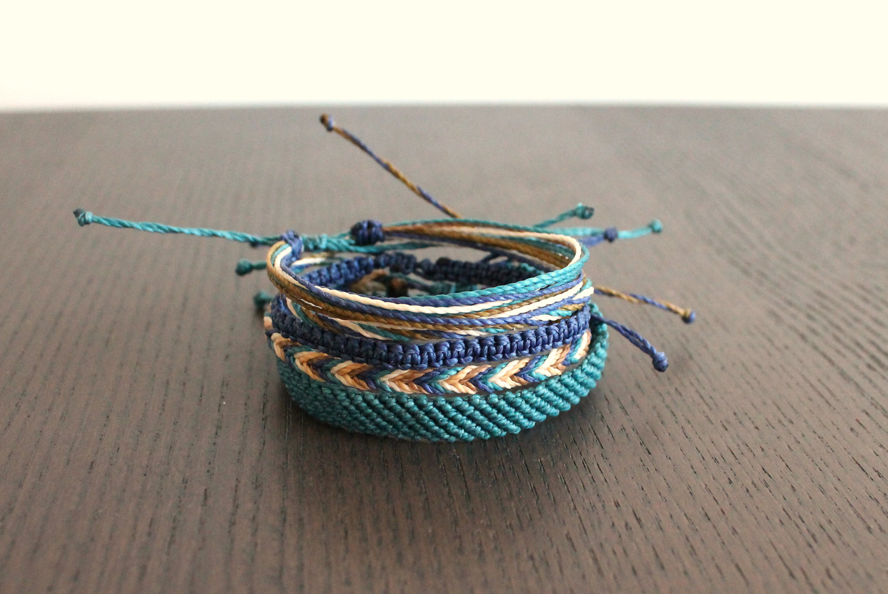 Pack 5 pulseras hombre pack pulseras chico hilo conjunto | Etsy